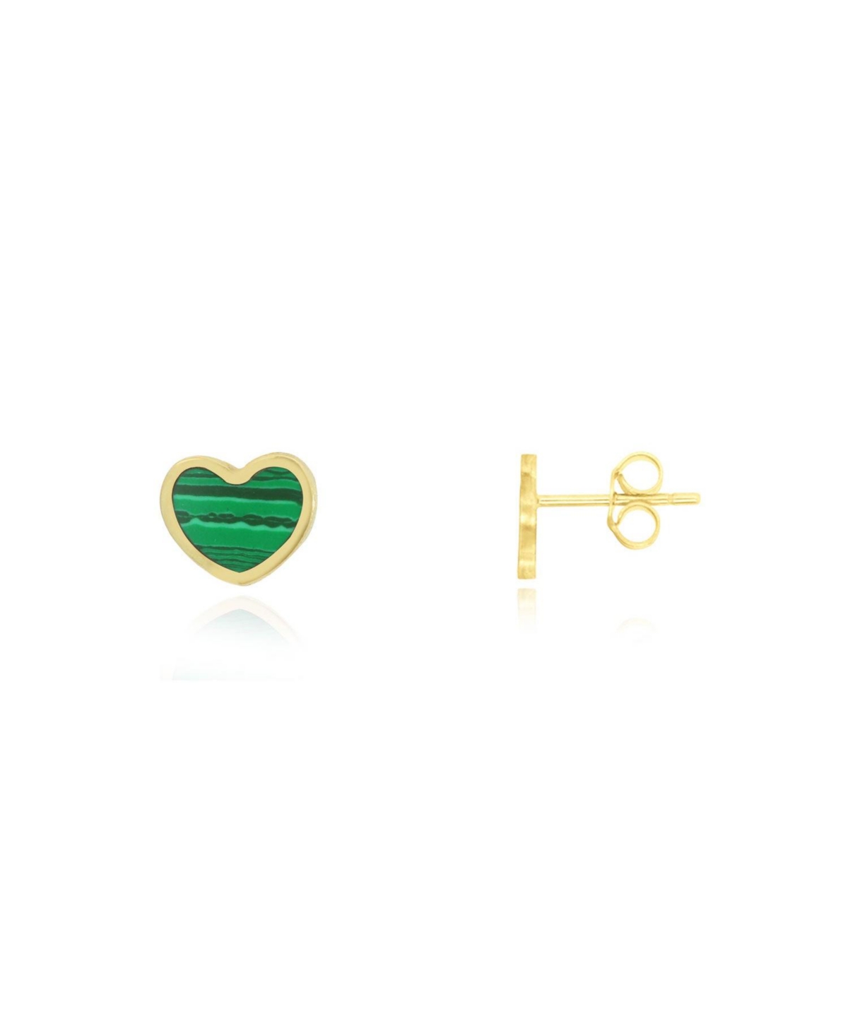 Click here for The Lovery Mini Malachite Heart Stud Earrings 14K... prices