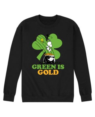 AIRWAVES Men's Peanuts Green Is Gold Long Sleeve Fleece - Macy's