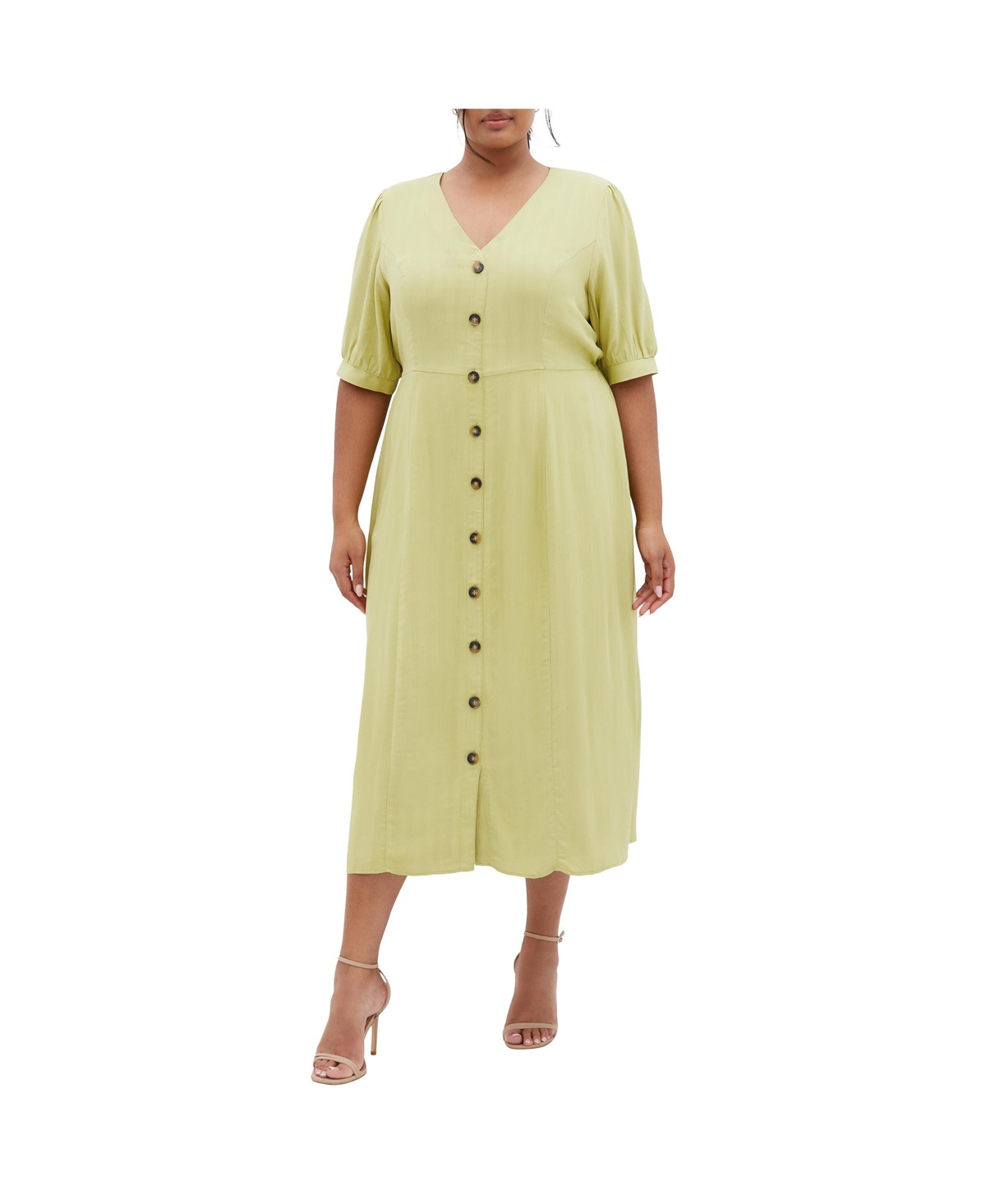Click here for Plus Size Charli Dress - Light khaki prices