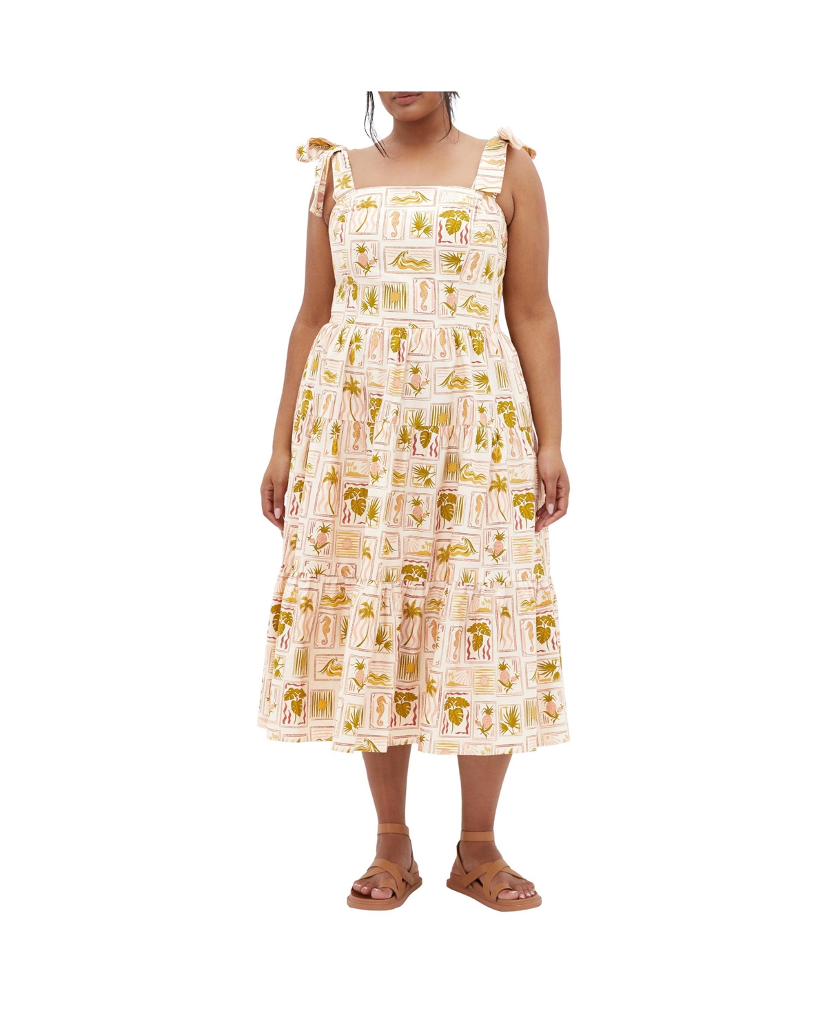 Click here for Plus Size Leila Tropics Dress - Cool tropics prices