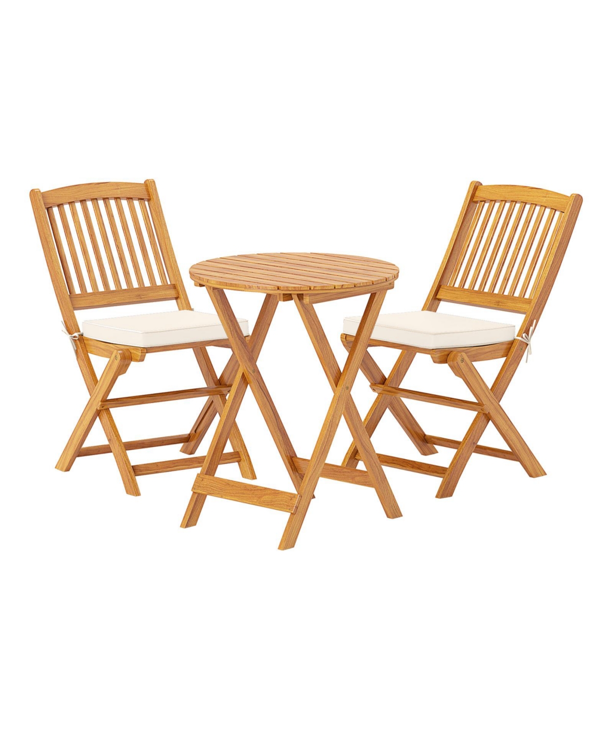 Click here for 3-Piece Patio Folding Bistro Set with Soft Cushion... prices