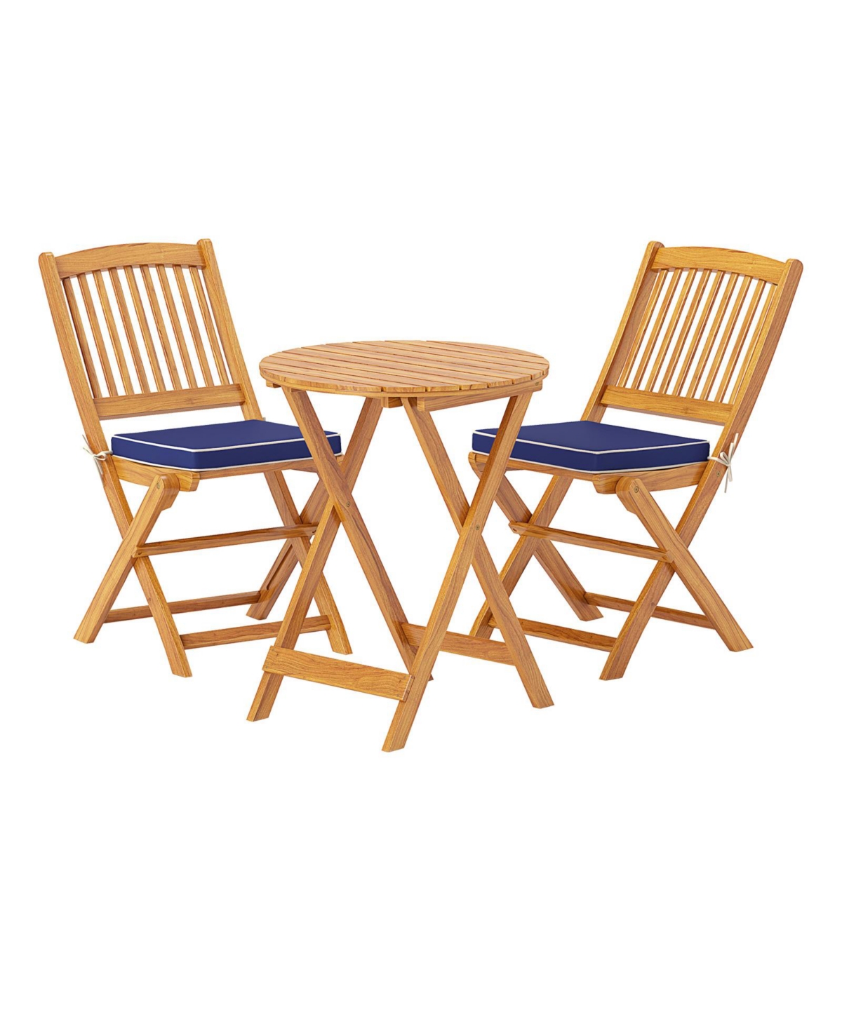 Click here for 3-Piece Patio Folding Bistro Set with Soft Cushion... prices