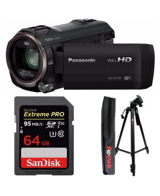Panasonic HC-V770 Full HD Camcorder with 64GB SD Card and 57-Inch ...