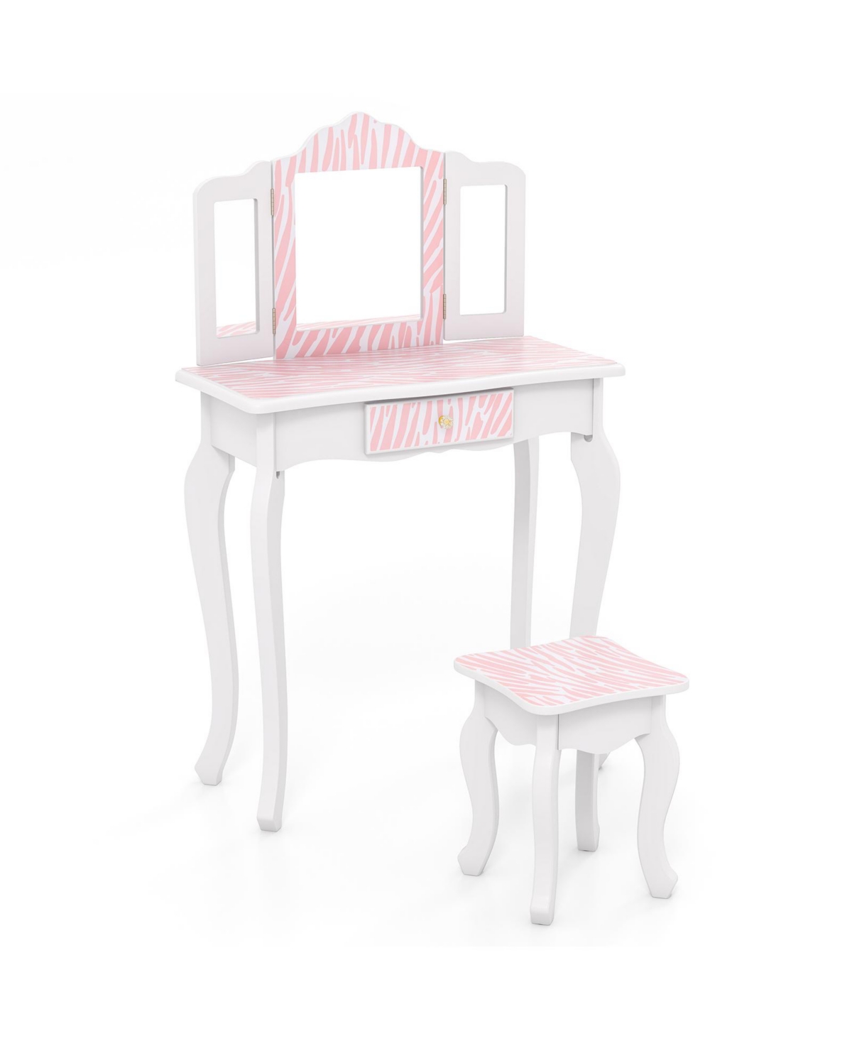 Click here for Kids Vanity Set with Drawer and 3 Makeup Accessori... prices
