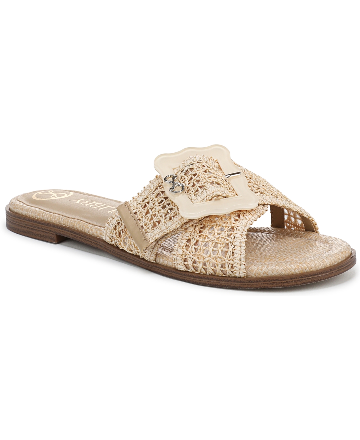 Click here for Sam and Libby Womens Thea Buckle Slide Flat Sandal... prices
