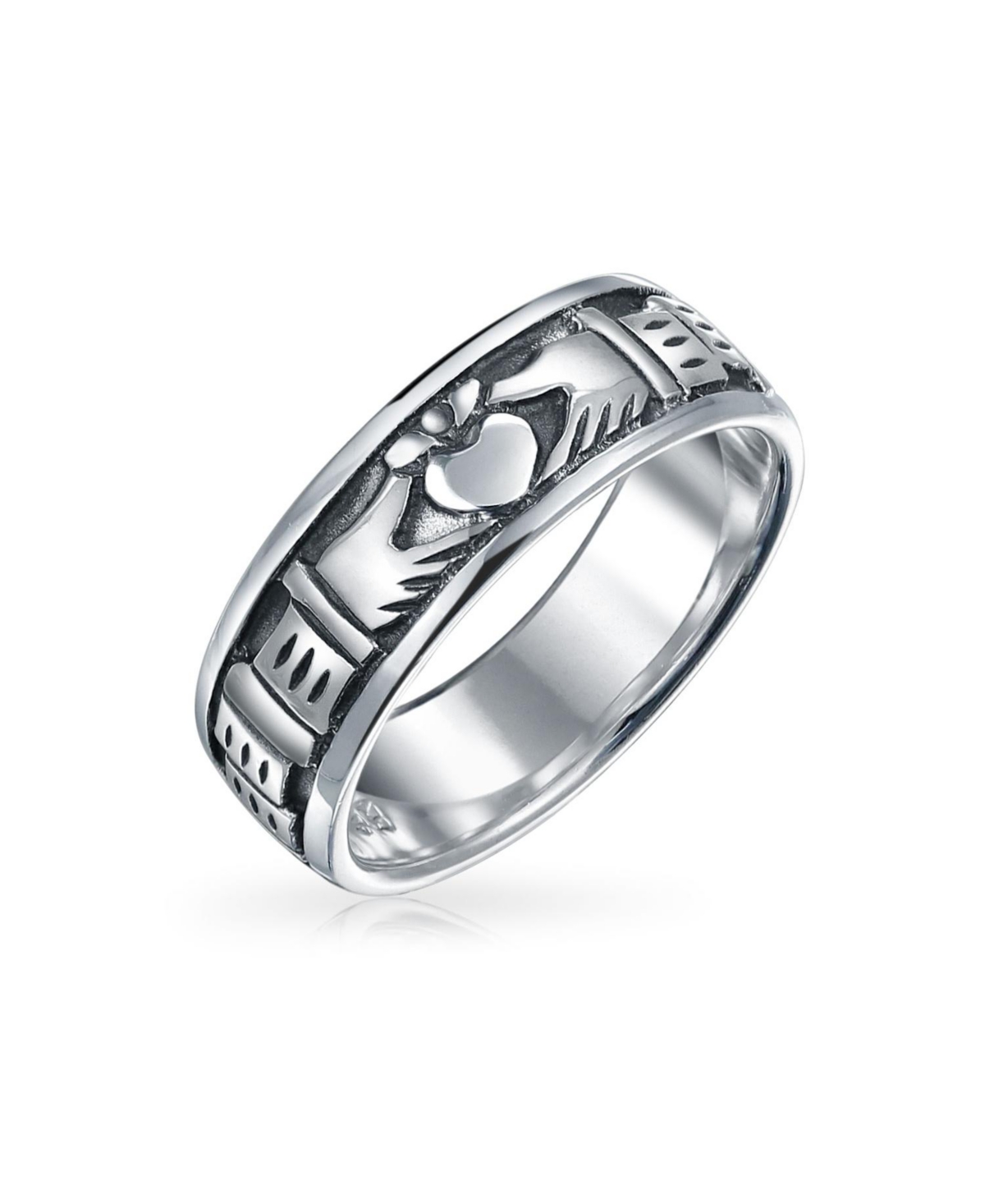 Click here for Bling Jewelry Celtic Claddagh Band Silver Ring Cou... prices
