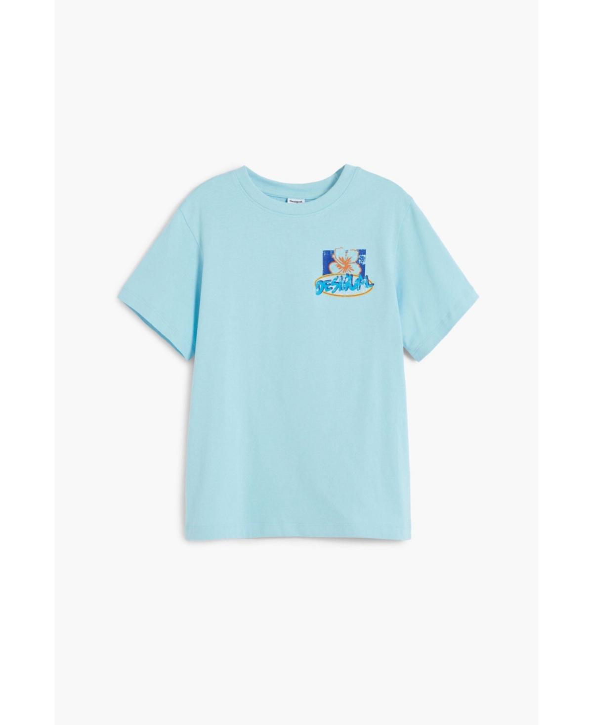 Click here for Desigual Boys Boyss Tropical print T-shirt - Blue prices