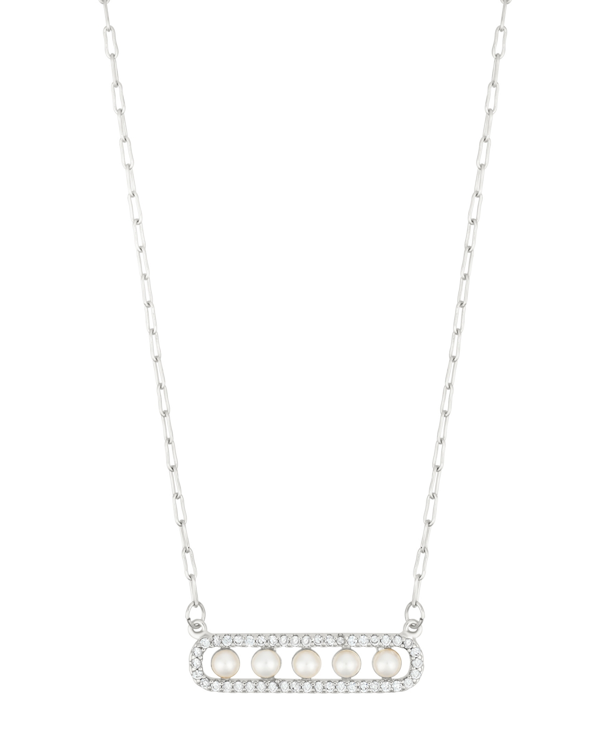 Click here for Adornia Adjustable Cultivated Pearl Pave Bar Neckl... prices