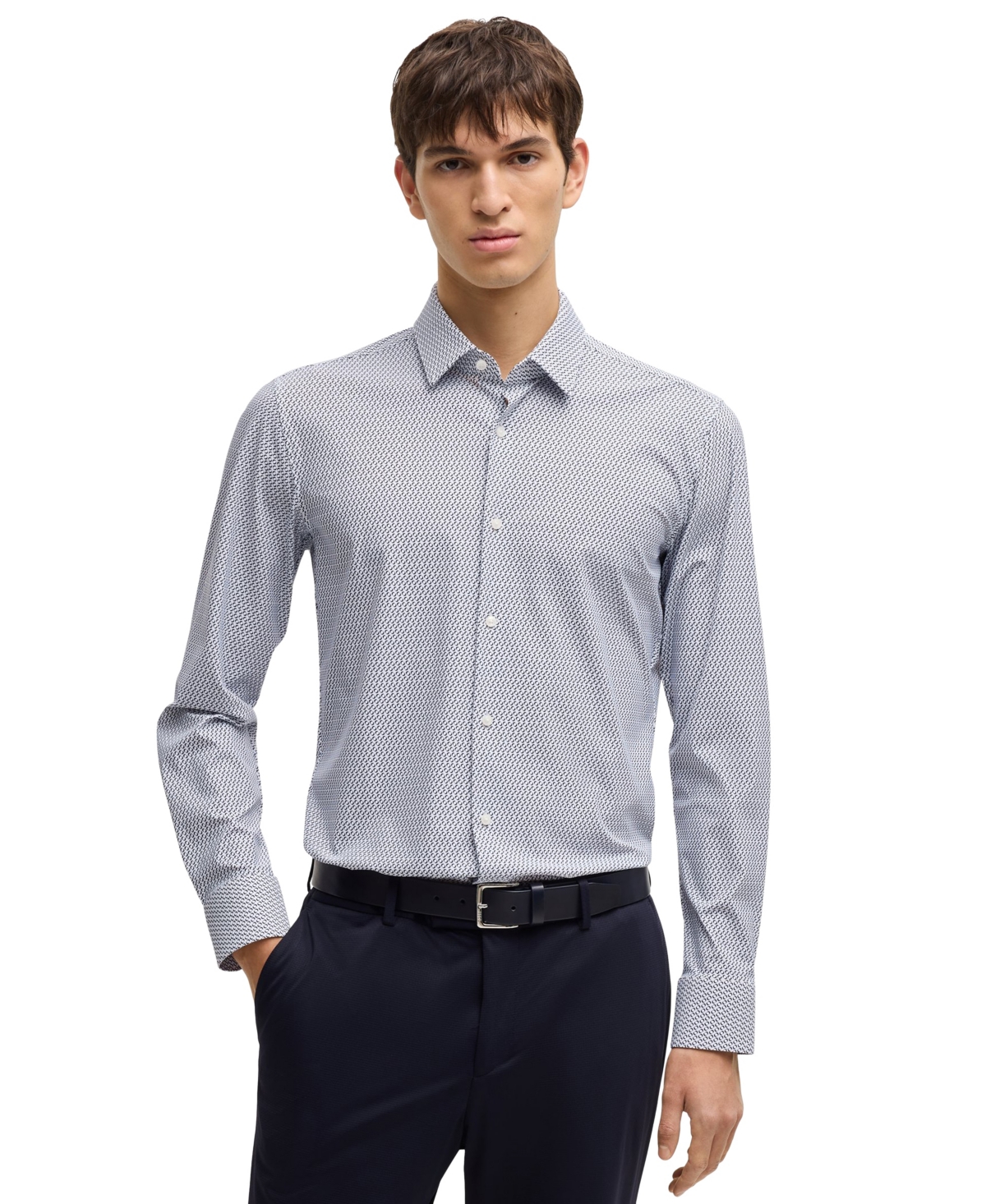 Click here for Boss by Hugo Boss Mens Stretch Jersey Slim-Fit Dre... prices