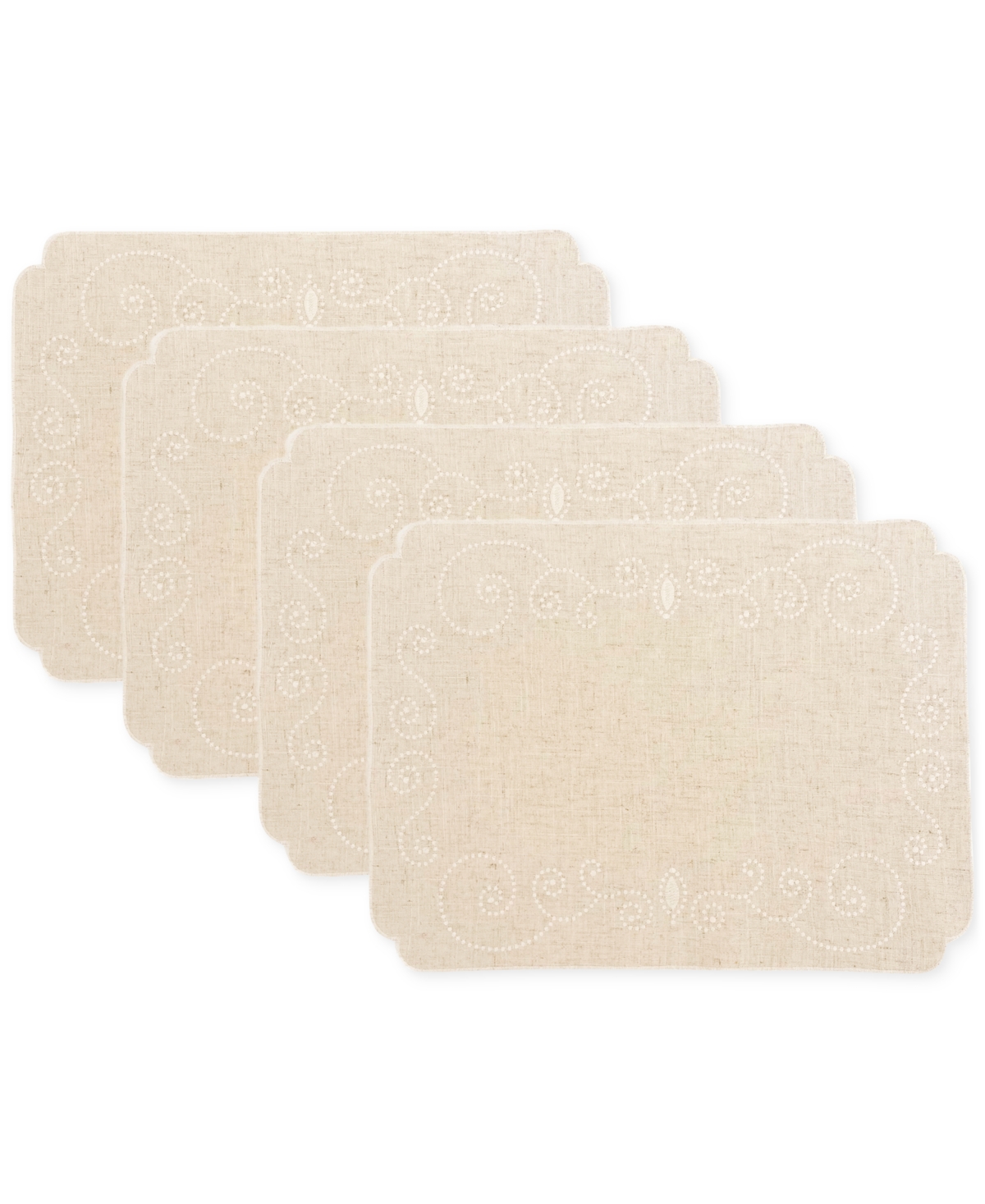 Click here for Lenox French Perle Embroidered Placemat - Linen prices
