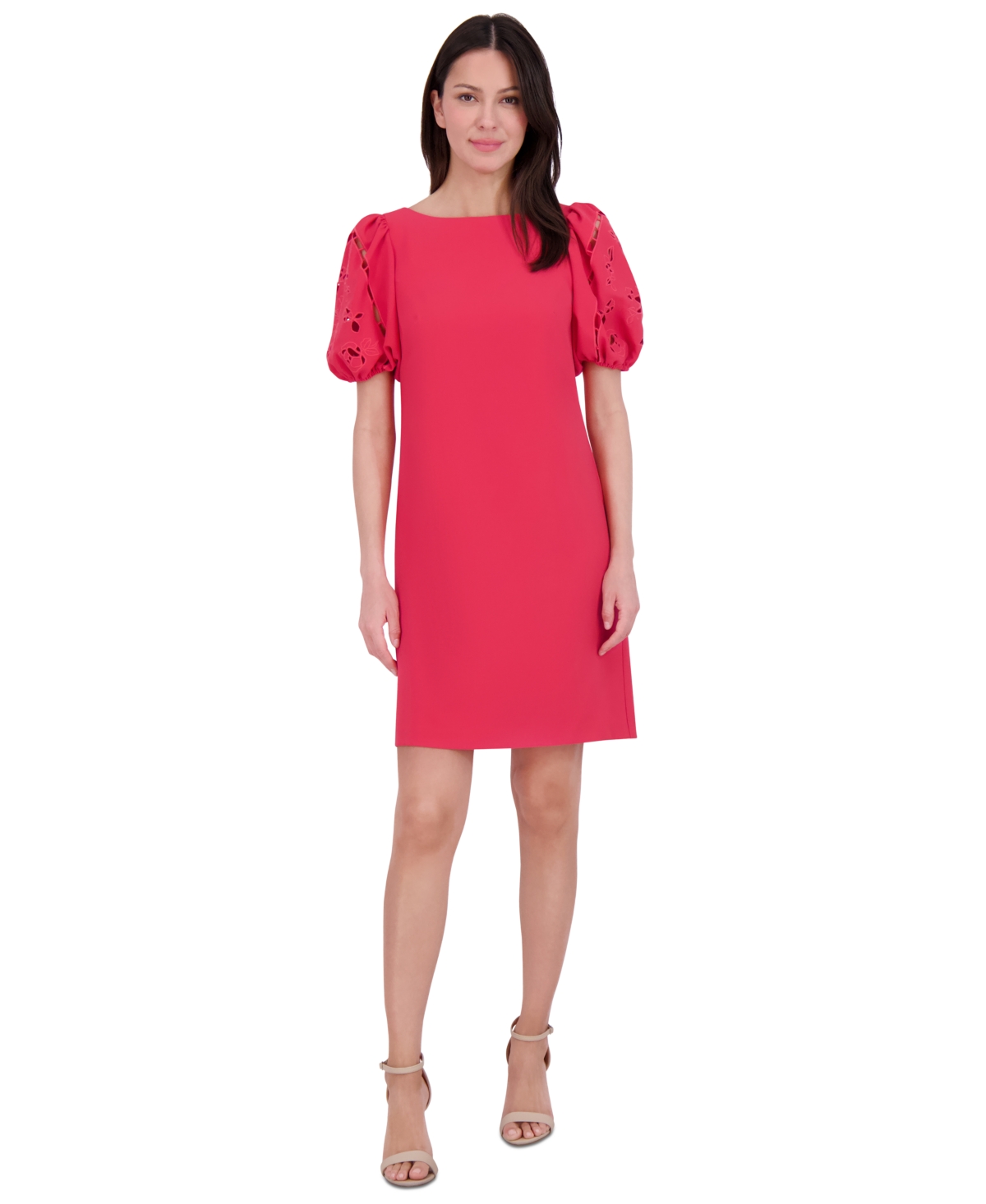 Click here for Vince Camuto Womens Boat-Neck Signature Crepe Dres... prices