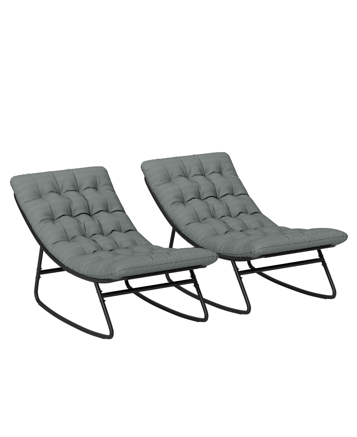Click here for Outsunny 2 Pieces Outdoor Rocking Chairs  Cushione... prices
