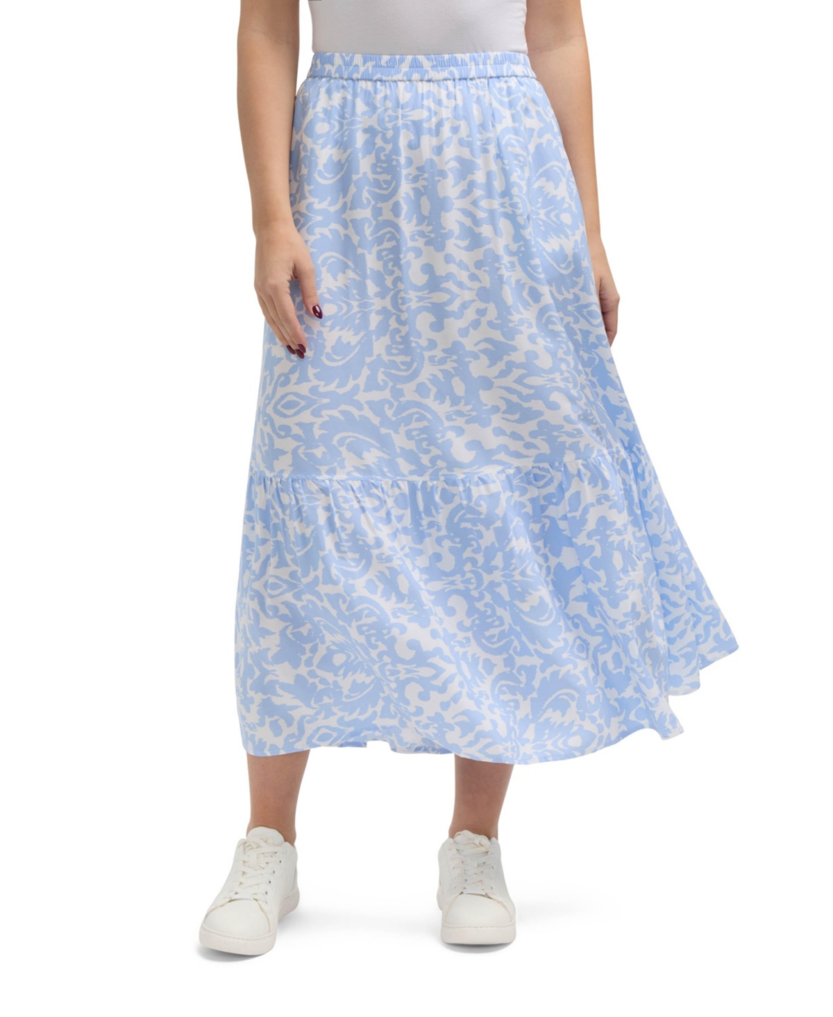 Click here for Ellen Tracy Women s Tiered Flowy Midi Skirt - Baby... prices