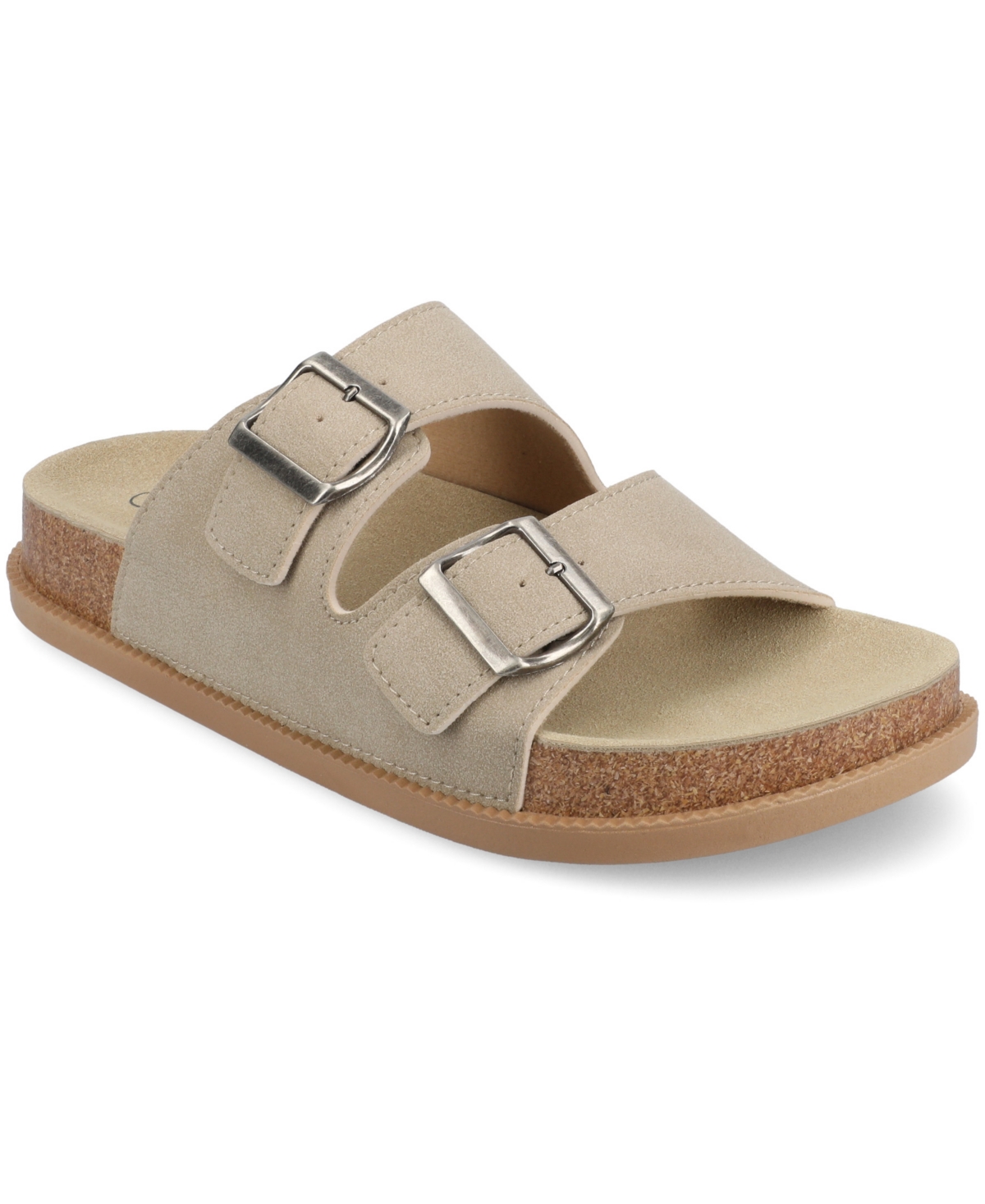 Click here for Journee Collection Tula Slip-On Flat Sandals - Tau... prices