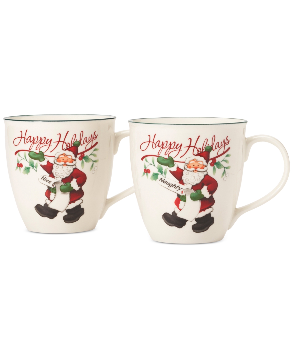 Click here for Winterberry Naughty & Nice Mugs  Set of 2 prices