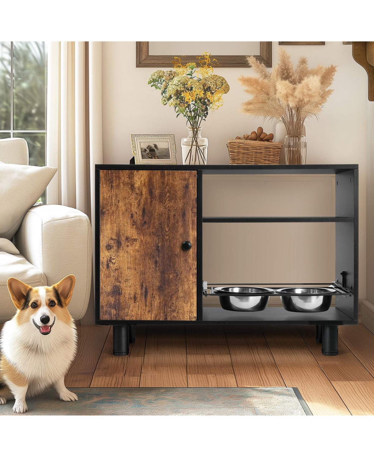Click here for Dog Food Storage Cabinet with Stainless Steel Doub... prices