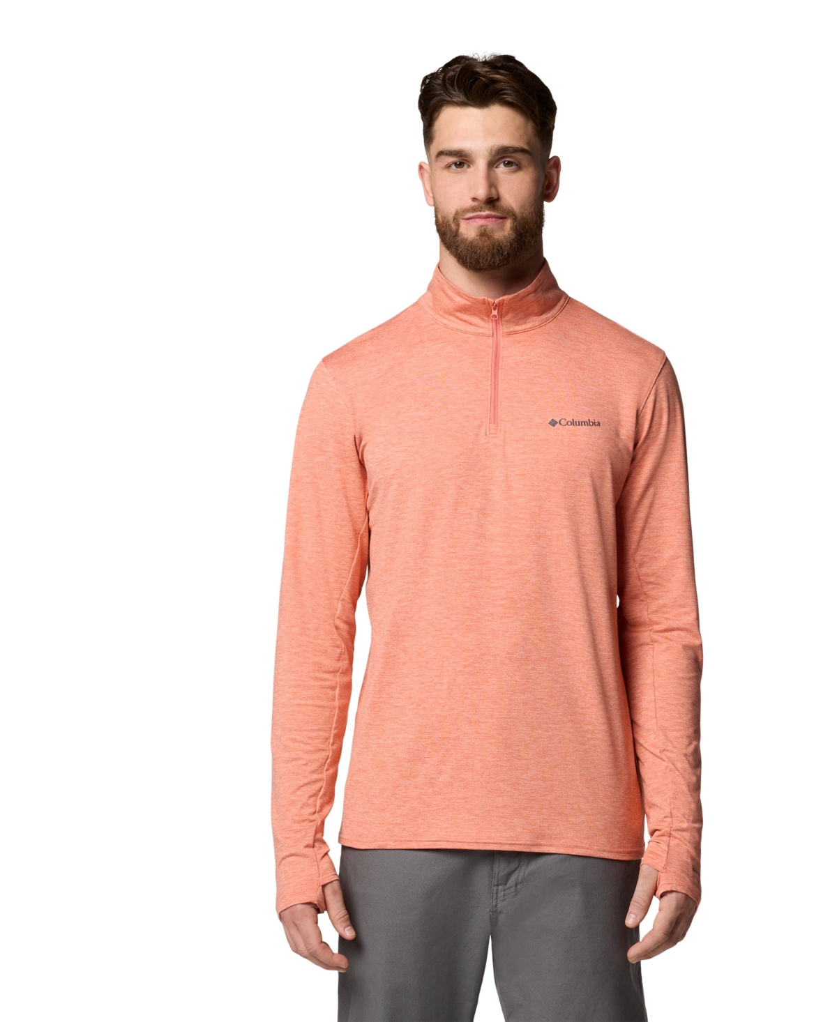 Click here for Columbia Mens Tech Trail 1/4 Zip Shirt - Faded Pea... prices