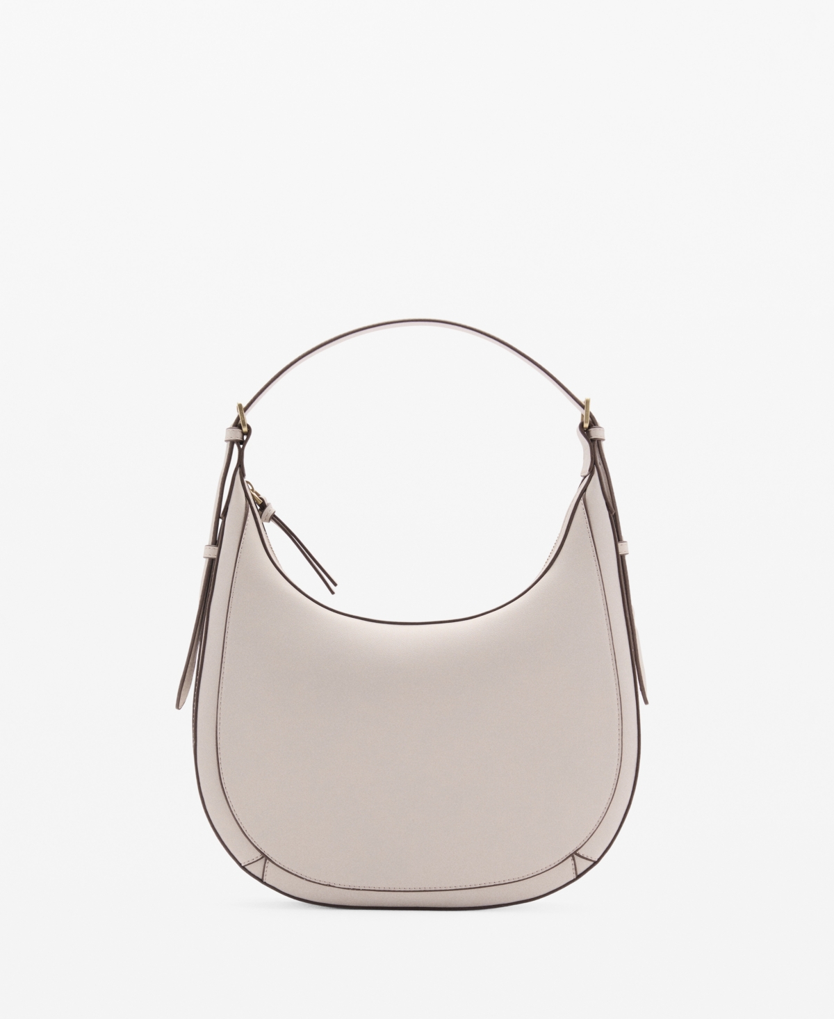Click here for Mango Womens Leather Effect Shoulder Bag - Off Whi... prices