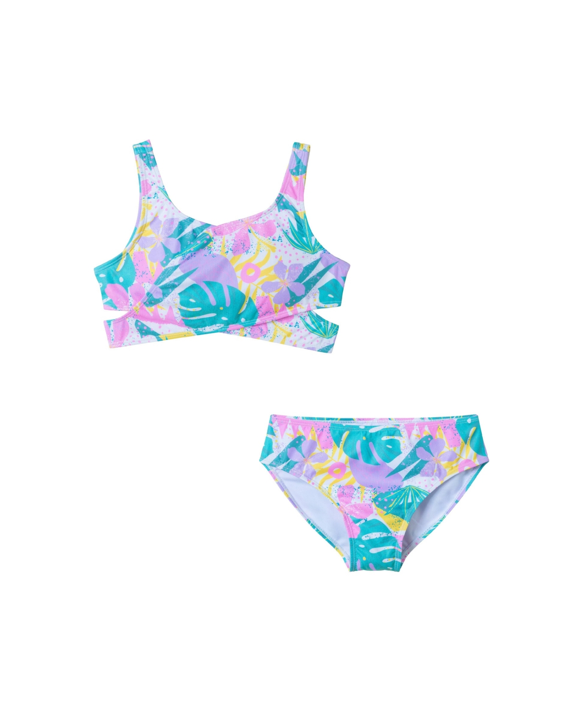 Click here for Toddler/Child Girls Tropical Print Bikini - Trop p... prices