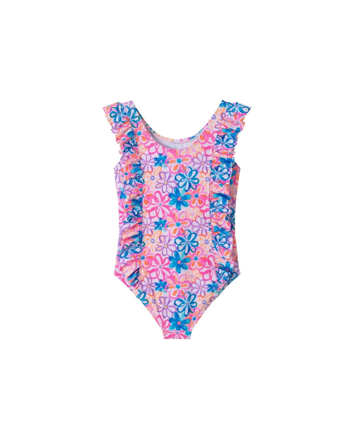 Click here for Toddler/Child Girls Floral Print Rib Swimsuit - Fl... prices