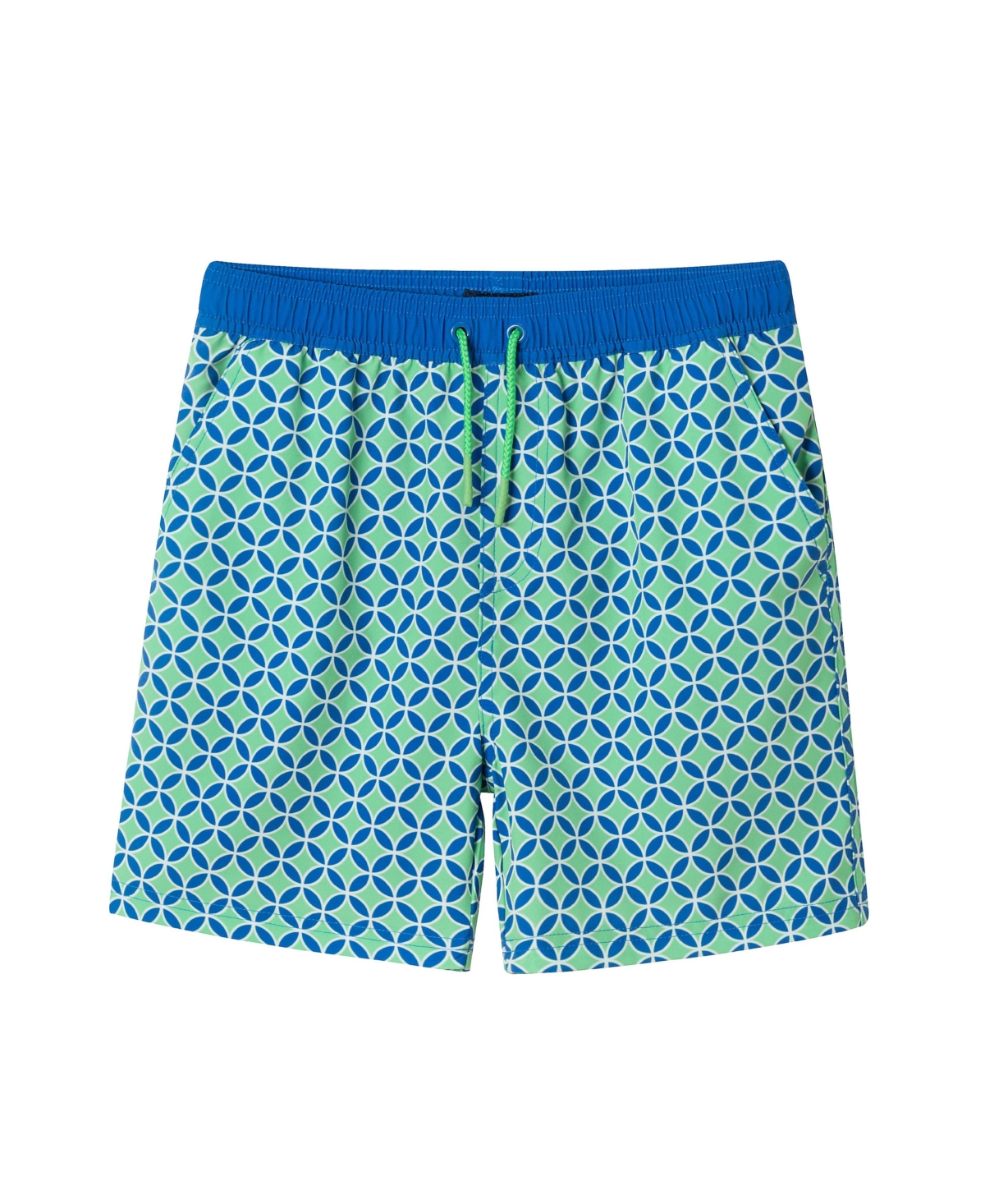 Click here for Toddler/Child Boys Green Geo Print Swim Trunk - Gr... prices