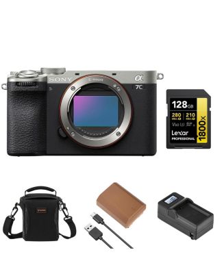 Sony Alpha a7C II Mirrorless Camera, Silver, Bundle with NP-FZ100 ...
