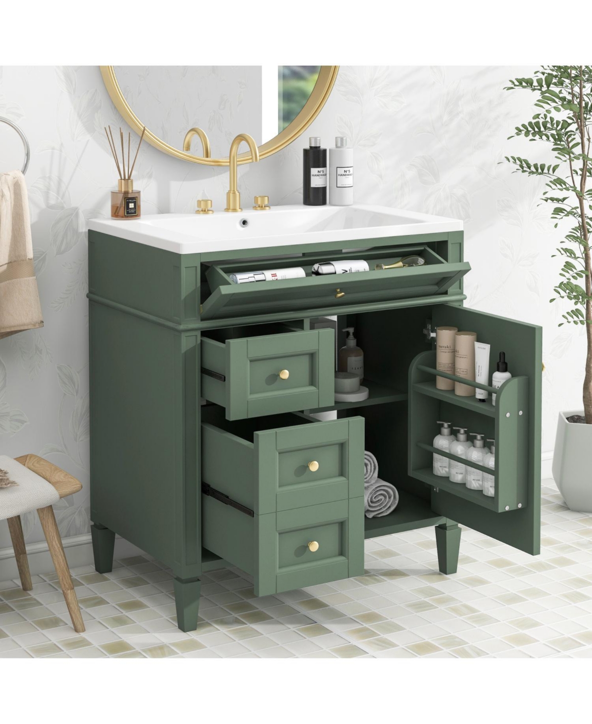 Click here for 30" Modern Bathroom Vanity with Top Sink and... prices