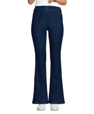 Lands' End Women's Adaptive Lycra High Rise Pull On Flare Jeans - Macy's