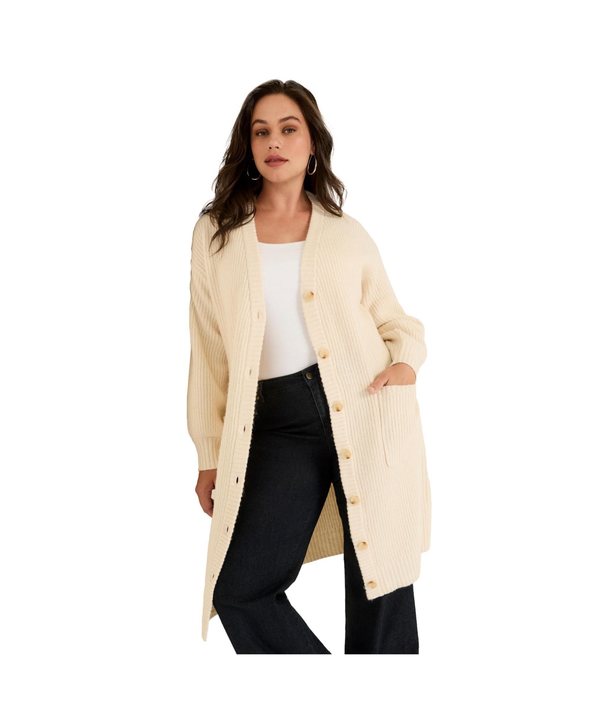 Click here for June + Vie Womens June + Vie Midi-Length Button-Do... prices