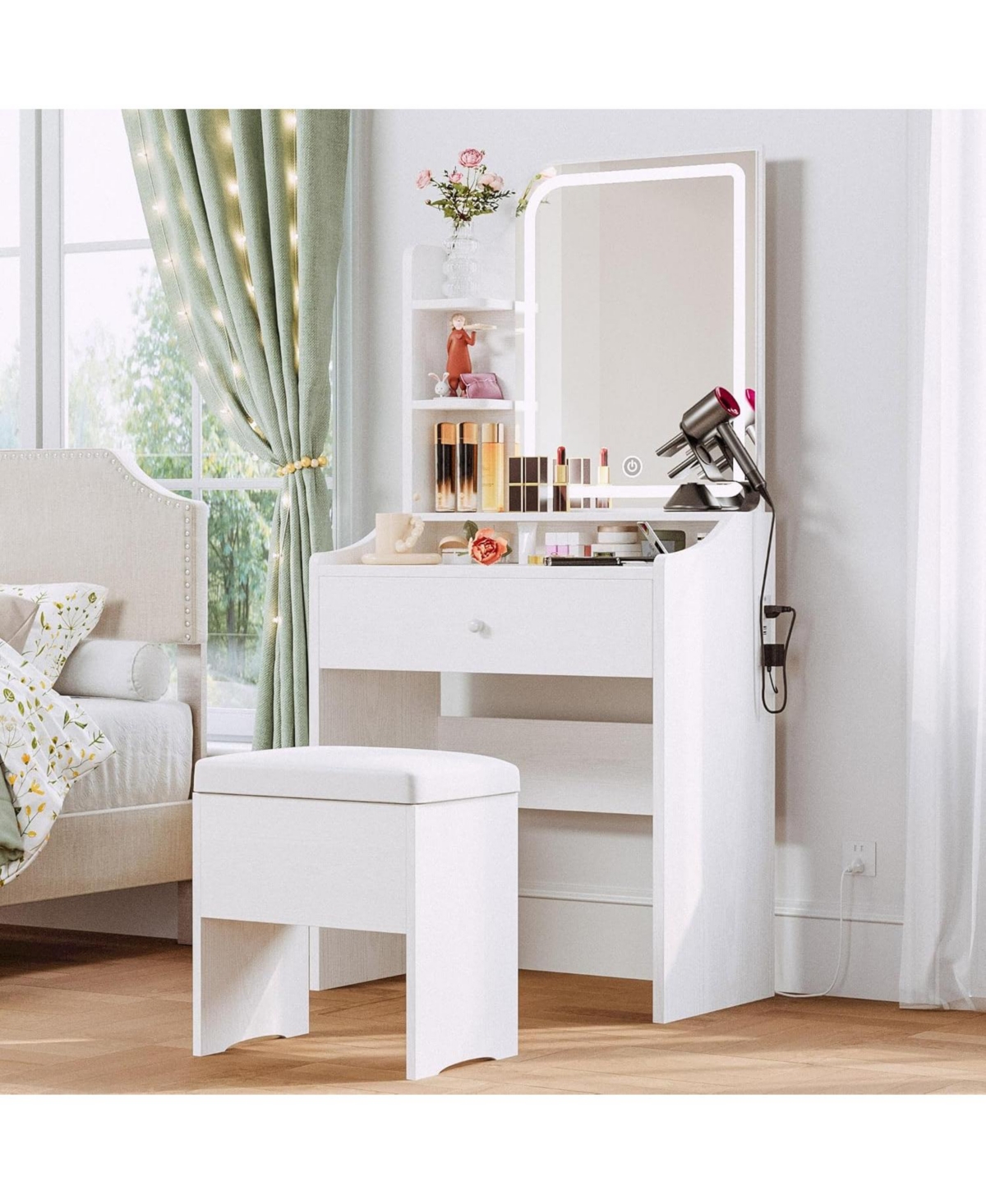 Click here for Small Makeup Vanity Desk with Mirror and Lights  V... prices