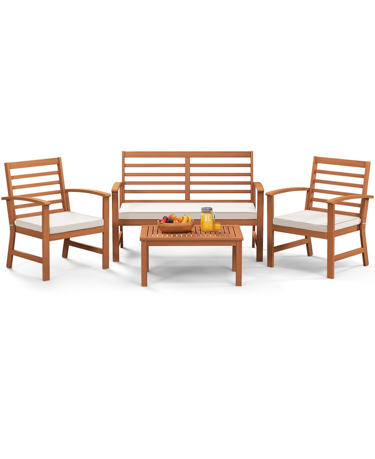 Click here for Gymax 4PCS Outdoor Furniture Set w/ Soft Seat Cush... prices