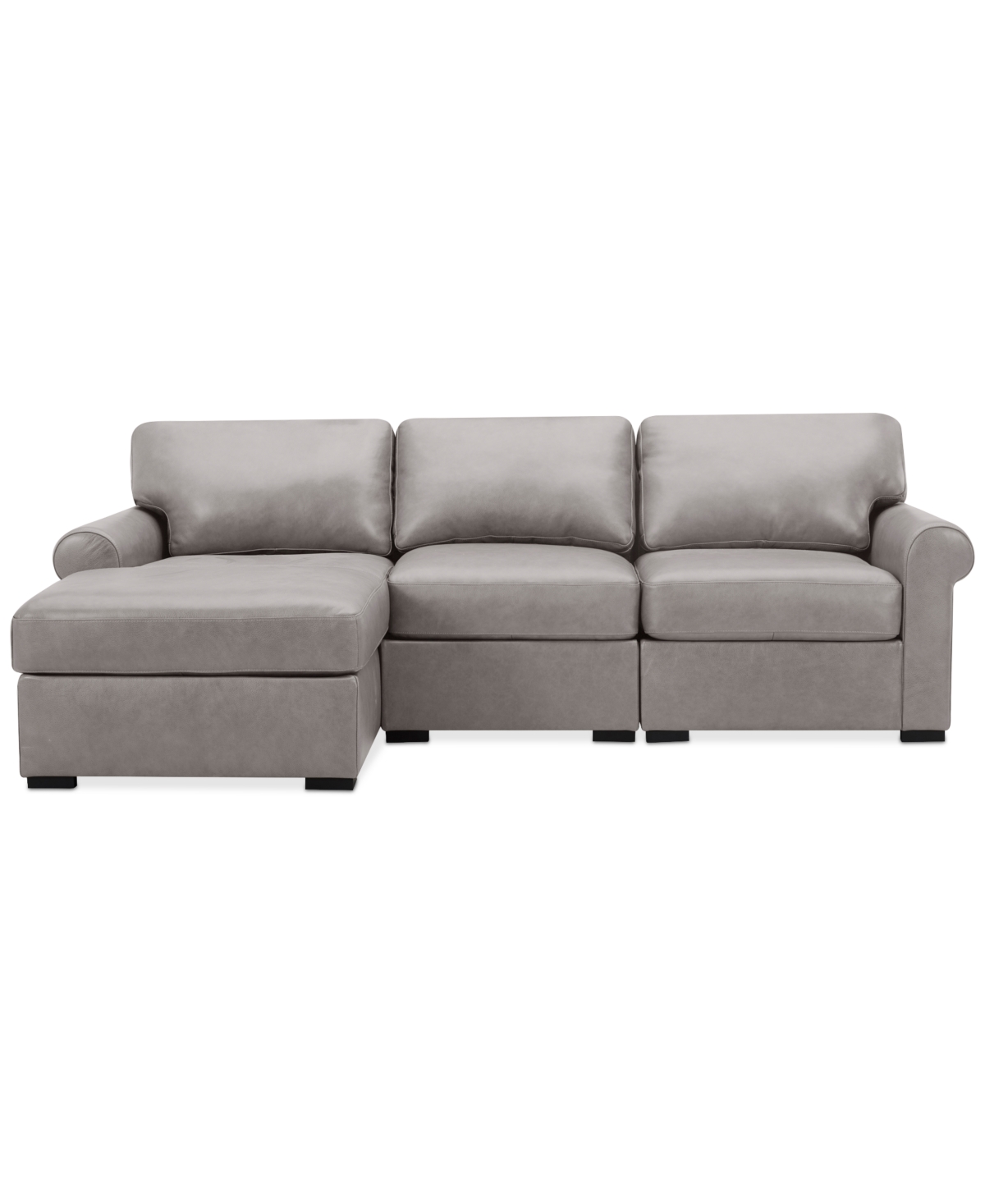 Click here for Radley Roll Arm 104 3-Pc. Leather Sectional  Exclu... prices