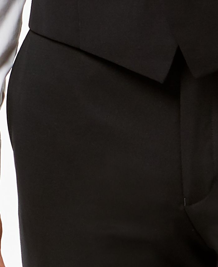 Bar III Black Solid Slim-Fit Pants - Macy's