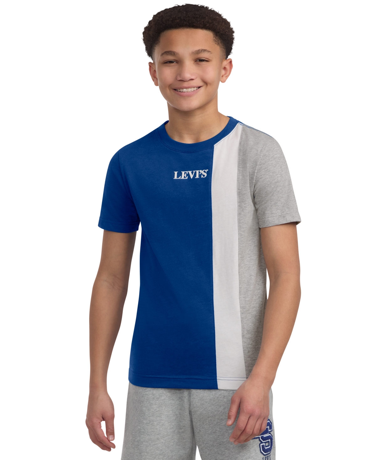 Click here for Levis Big Boys Streamline Color block Tee - True B... prices