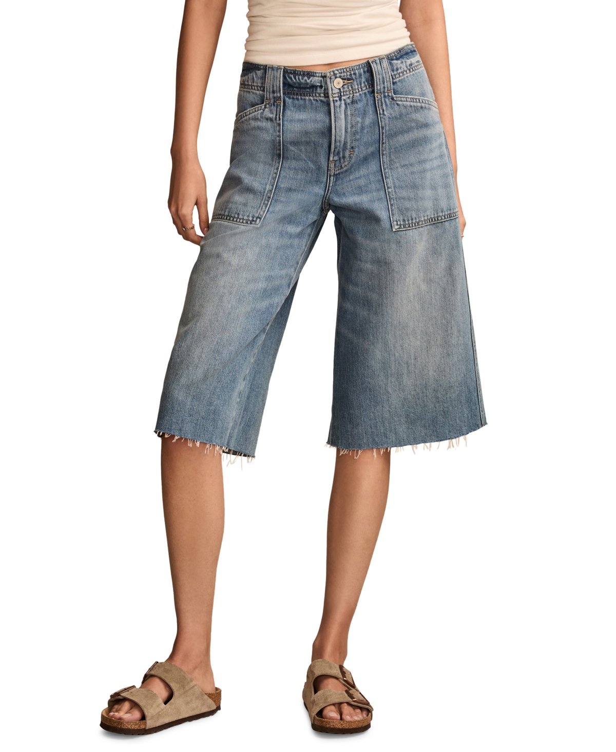 Click here for Lucky Brand Womens Denim Culottes - Wild Child Was... prices
