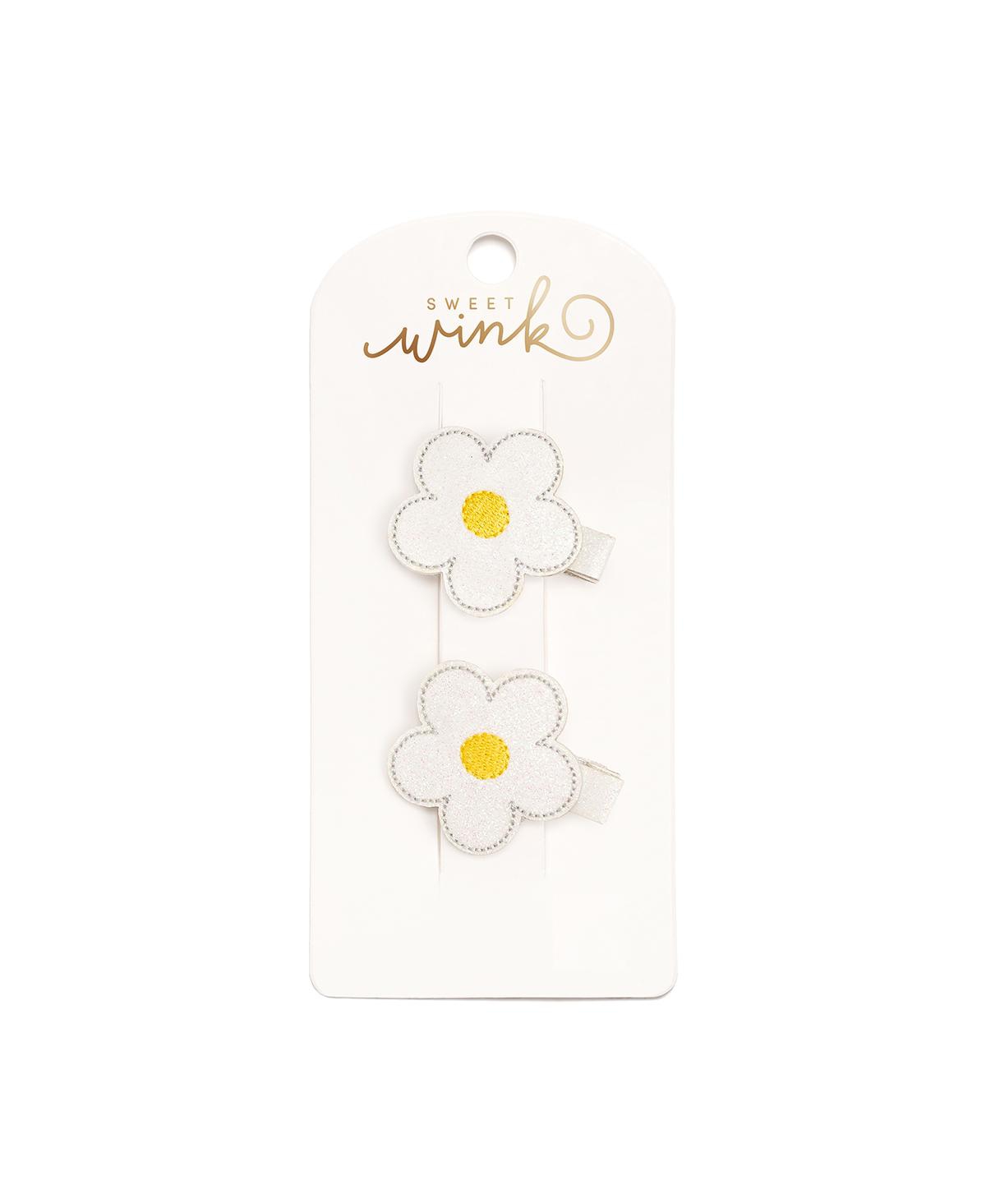 Click here for Sweet Wink Girls Daisy Flower Clip Set - White prices
