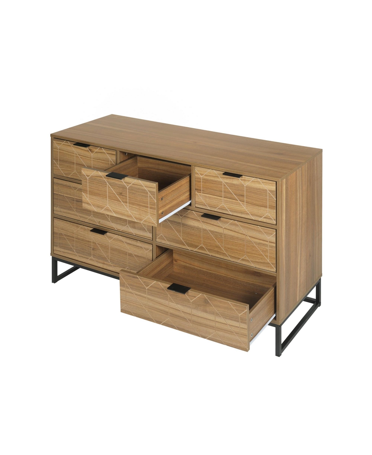 Click here for Mondawe Modern 7 Drawer Dresser Wood Cabinet (Waln... prices