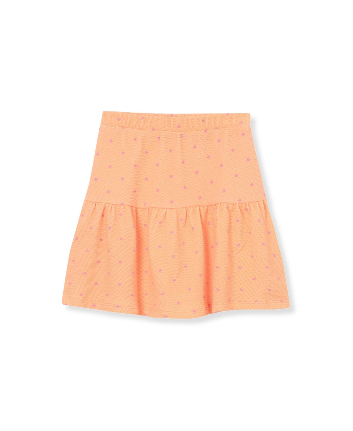 Click here for Lands End Girls Pique Knit Skirt - Orange polka do... prices