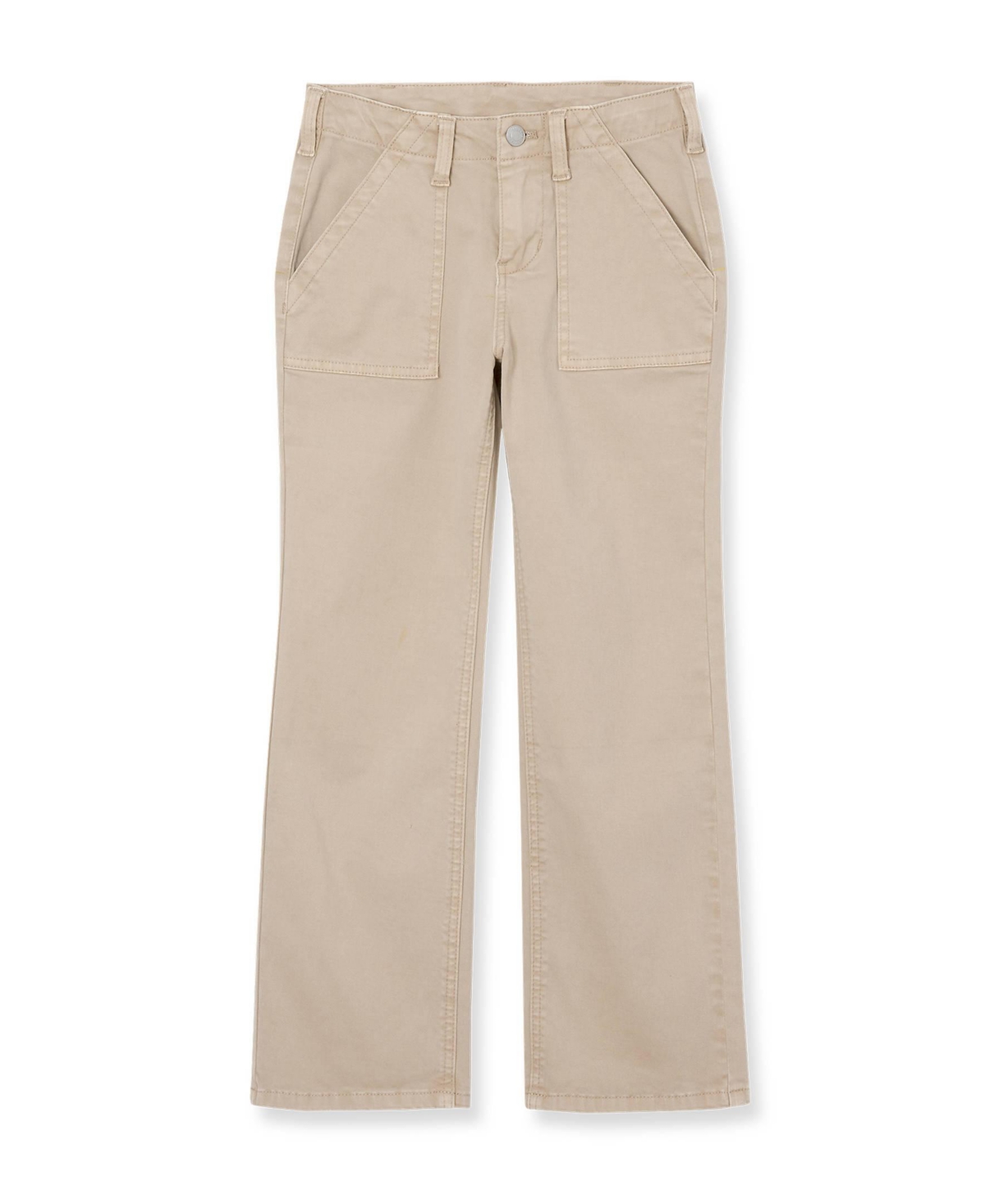 Click here for Lands End Big Girls Woven Utility Pants - Sand kha... prices