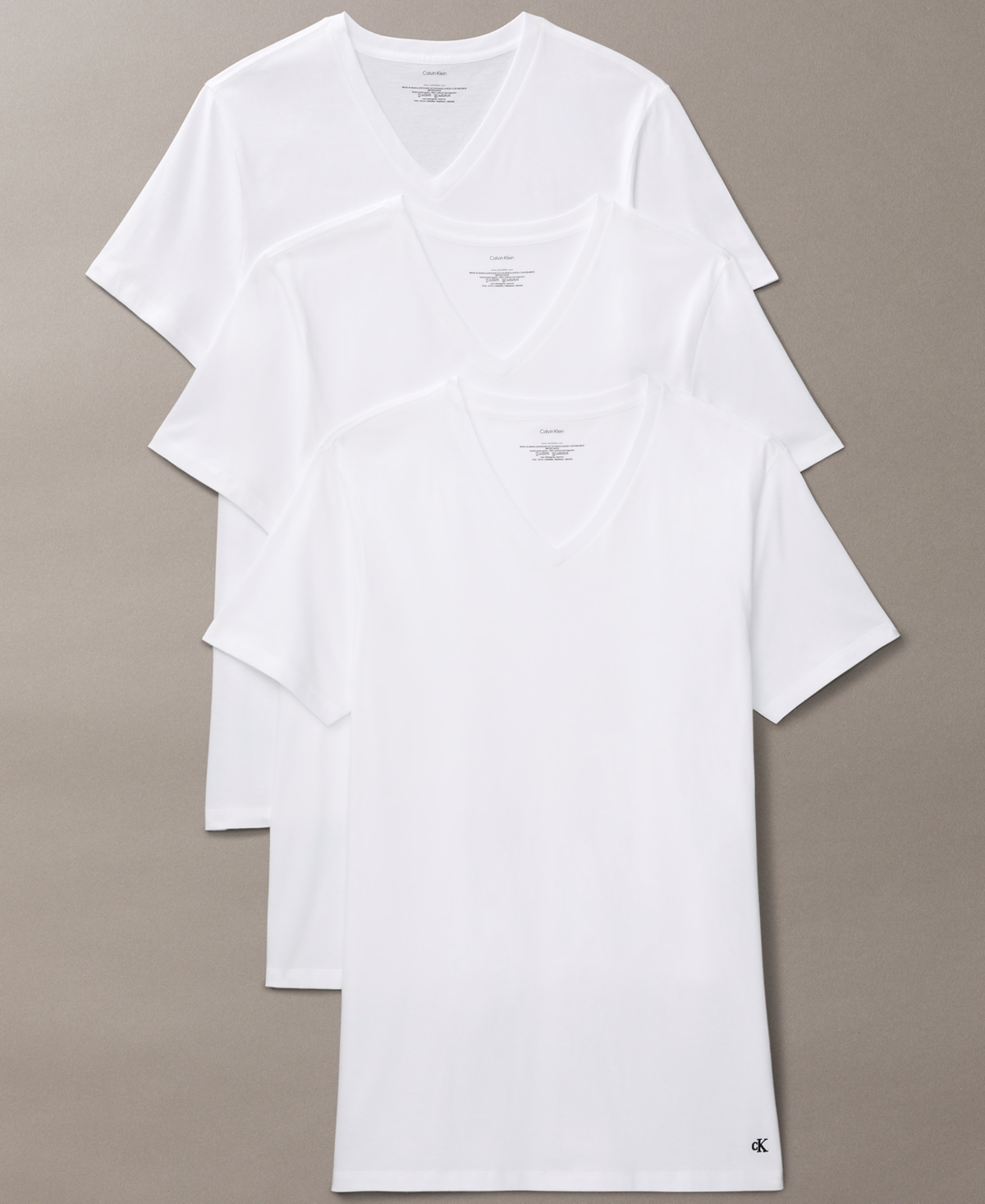 Click here for Calvin Klein Mens 3-Pack Cotton Classics V-Neck T-... prices