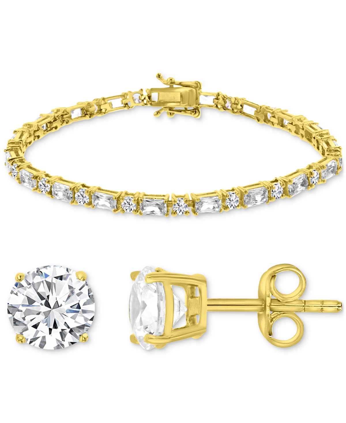 Click here for 2-Pc. Set Cubic Zirconia Tennis Bracelet & Solitai... prices