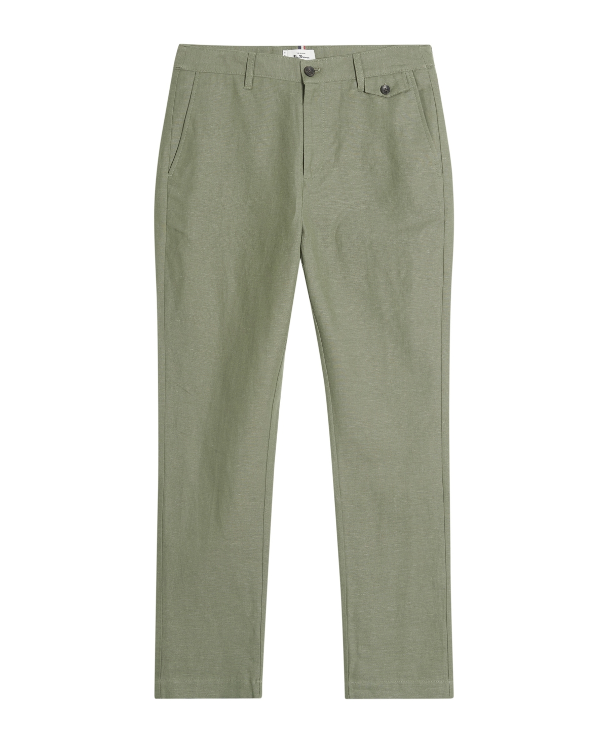 Click here for Ben Sherman Mens Linen Cotton Trouser Pants - Oliv... prices