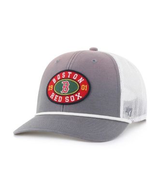 '47 Brand Men's Gray/White Boston Red Sox Tide Sweep Rope Trucker ...