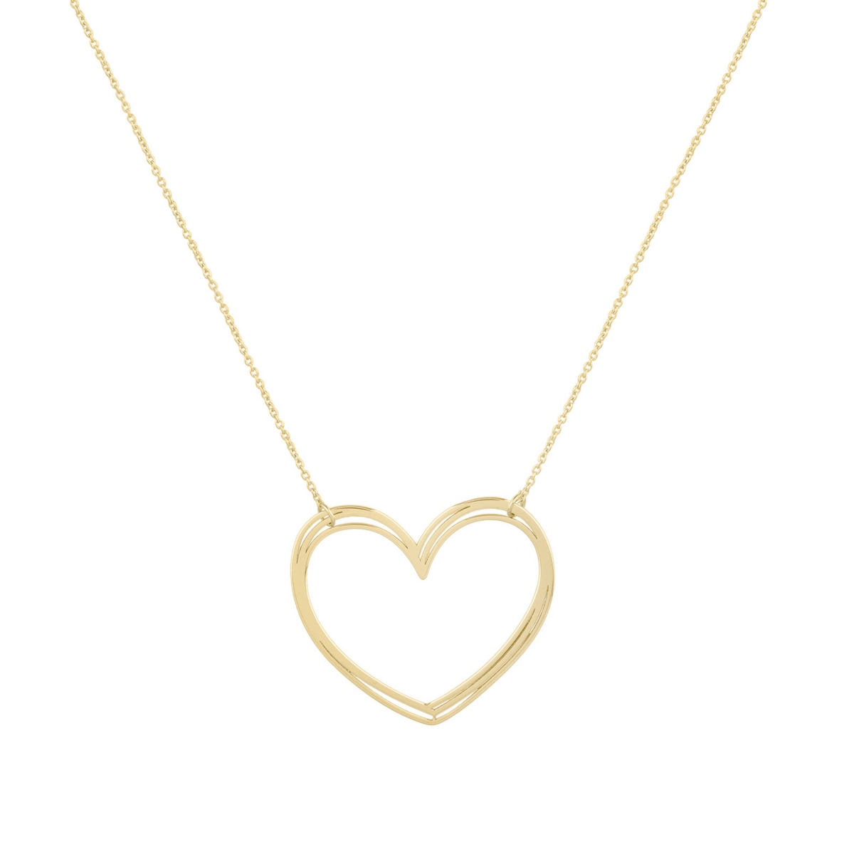 Click here for The Lovery Large Gold Open Heart Necklace 14K Gold... prices