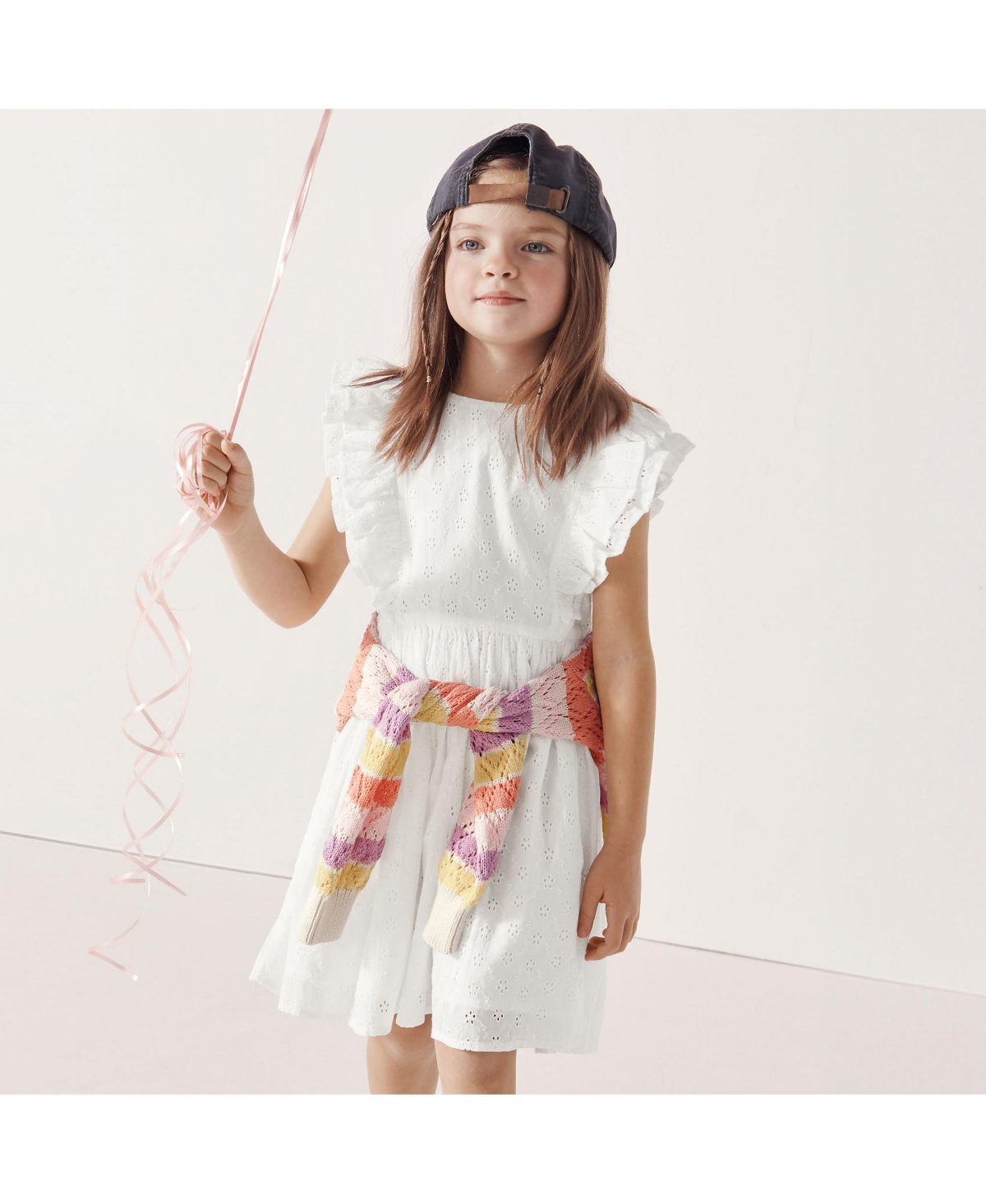 Click here for Lands End Girls Woven Twirl Dress - White prices