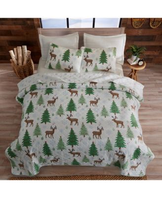 Click here for Linery Co. Christmas Trees Microfiber Quilt Set Wi... prices