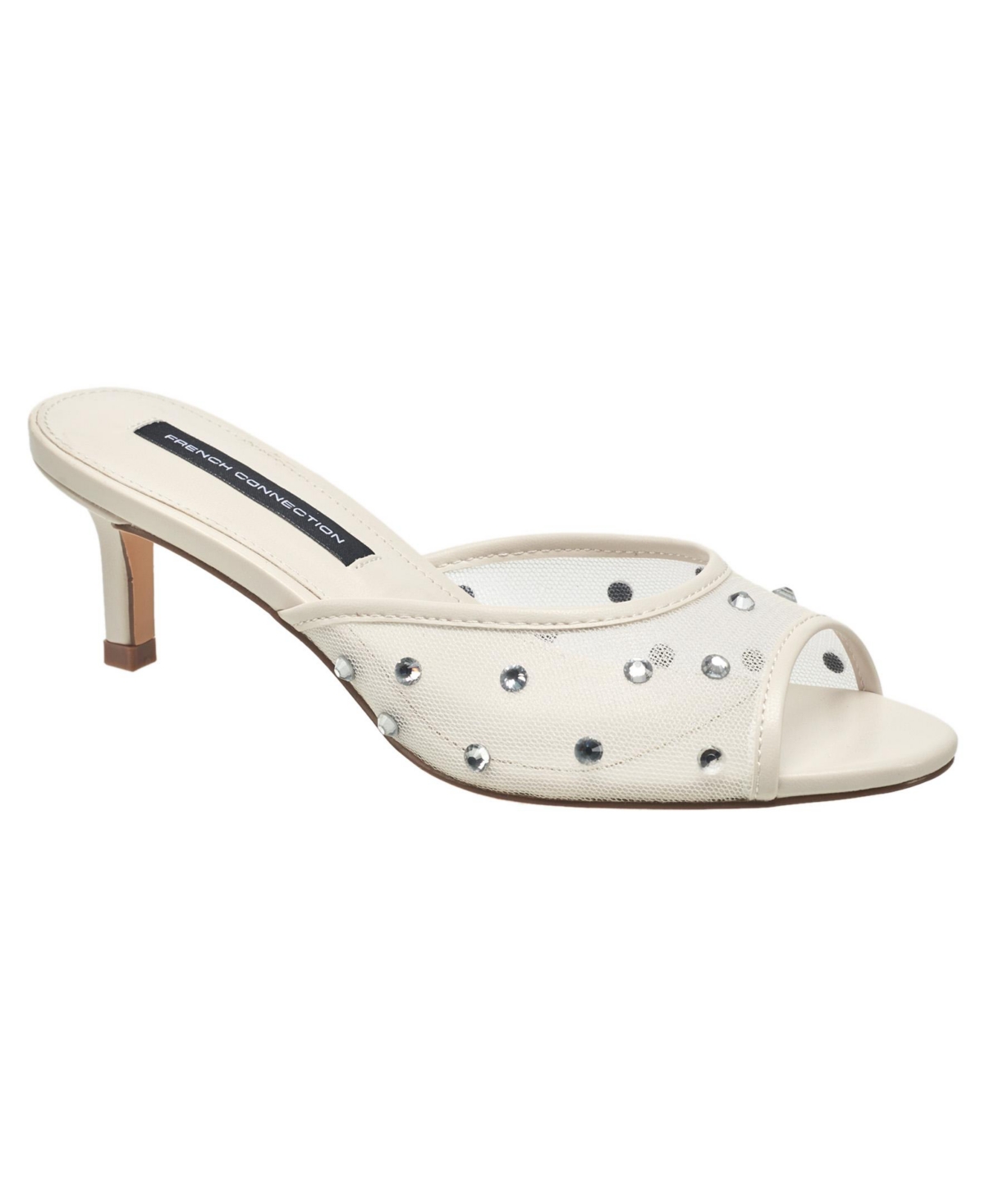 Click here for French Connection Rochelle Mesh Kitten Heel - Whit... prices