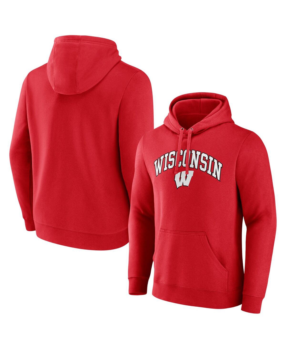 Click here for Fanatics Mens Red Wisconsin Badgers Arched Logo Pu... prices
