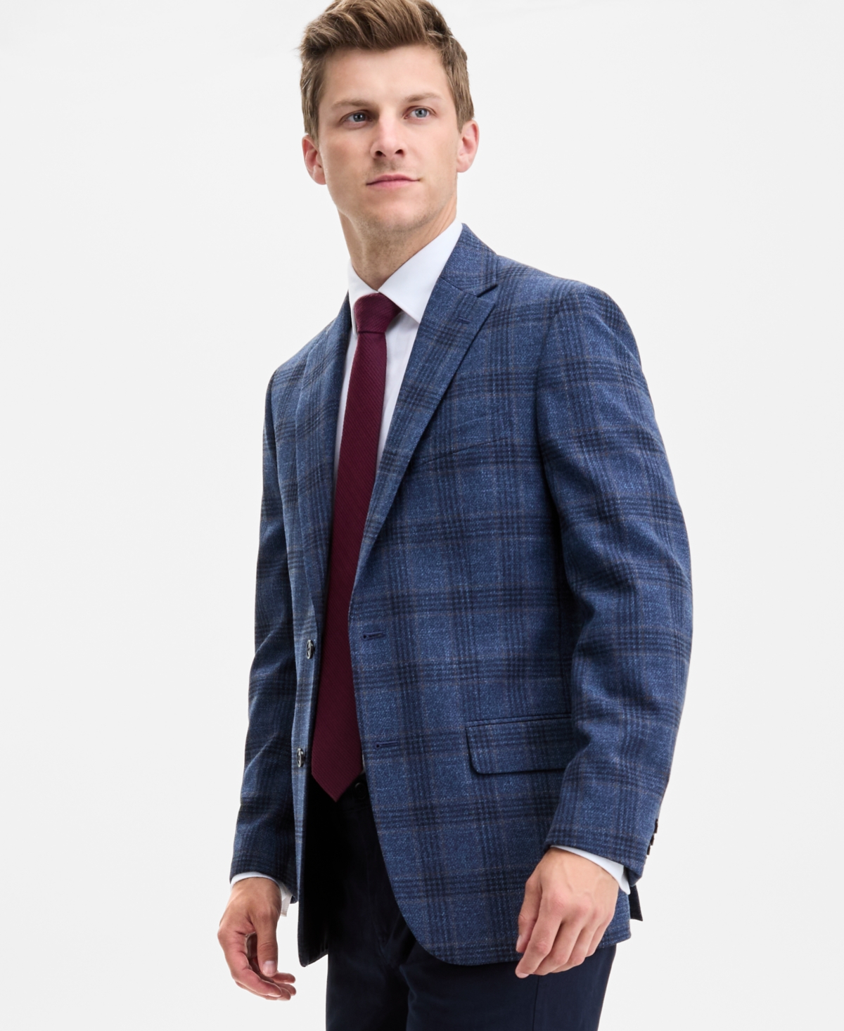 Click here for Tommy Hilfiger Mens Modern-Fit Check Sport Coat -... prices
