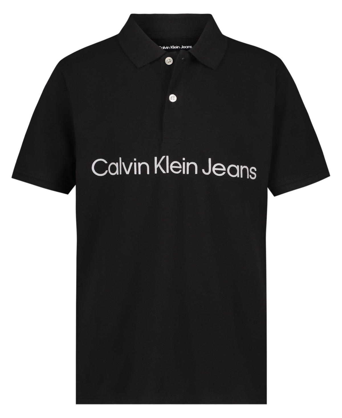 Click here for Calvin Klein Big Boys Short Sleeve Polo Shirt - Bl... prices